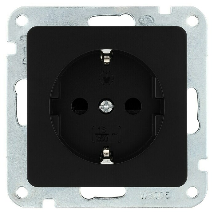 Luceco Enchufe Schuko Oxford (Negro, 16 A) | BAUHAUS