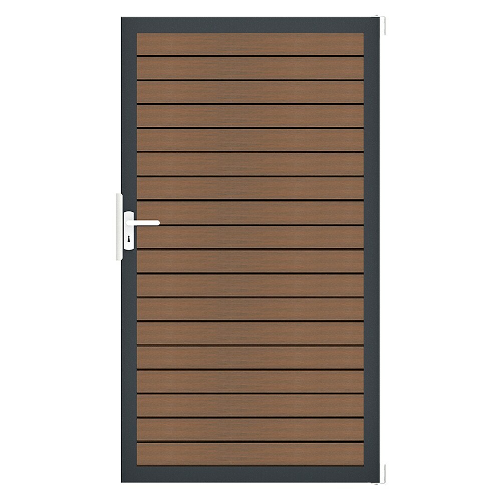 GroJa Gartentor Rhombus - 100 x 180 cm, Teak (DB703), Aluminium online ...