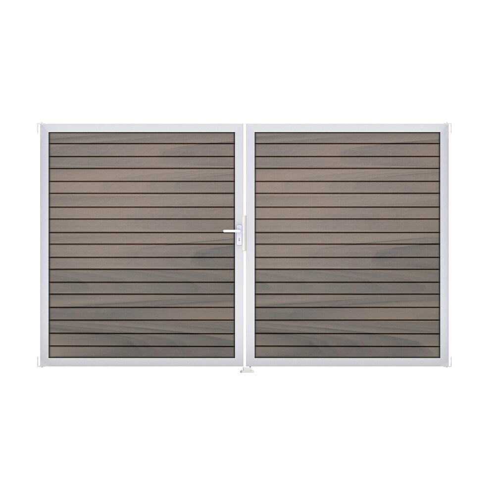 GroJa Gartentor Rhombus - 300 x 180 cm, Beige (EV1), DIN Anschlag ...