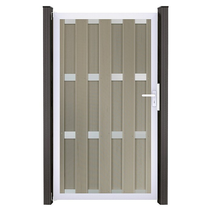 GroJa Gartentor Merano (100 x 180 cm, Beige (EV1), DIN Anschlag: Links ...