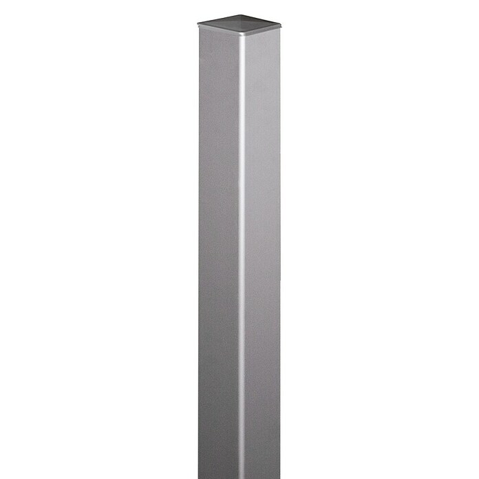 GroJa Ambiente Zaunpfosten (Höhe: 100 cm, Durchmesser: 60 mm, Silber ...