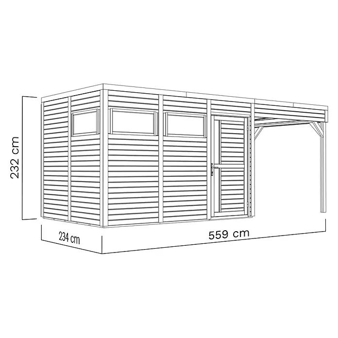 Bertilo Gartenhaus Cubus 3 Lounge online kaufen bei BAUHAUS