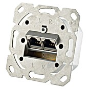 UAE-Datendose 2xRJ45 CAT.6A (2-fach, Weiß, Unterputzmontage) | BAUHAUS