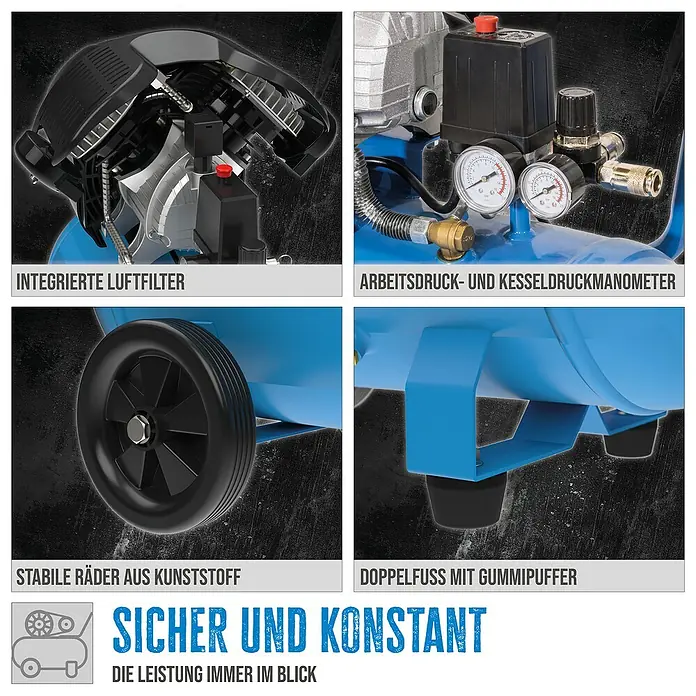 Güde Kompressor 405/10/50 15 TLG - 2.200 W, Max. Druck: 10 bar, 50 l ...