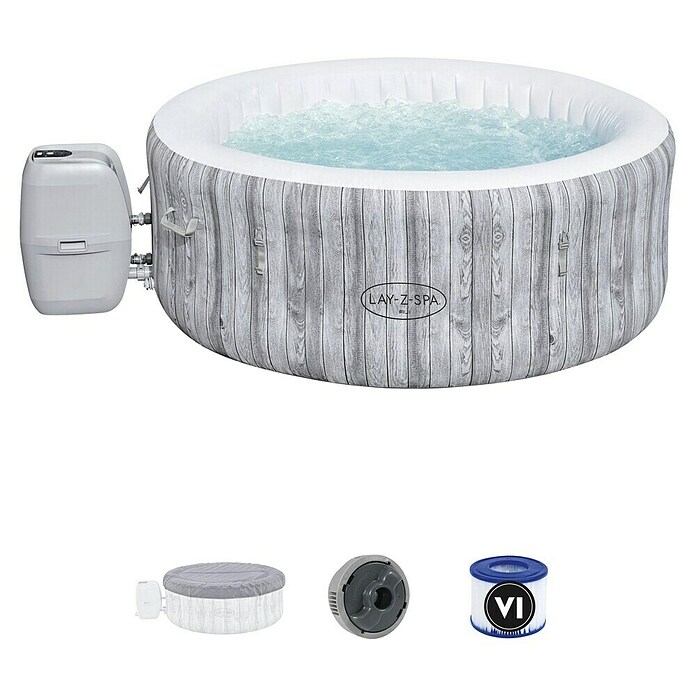 Bestway Lay-Z-Spa Opblaasbare jacuzzi Fiji (Ø x h: 180 x 66 cm, Grijs ...