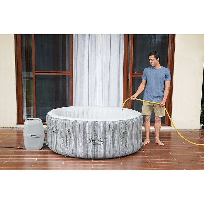 Bestway Lay-Z-Spa Opblaasbare jacuzzi Fiji (Ø x h: 180 x 66 cm, Grijs ...