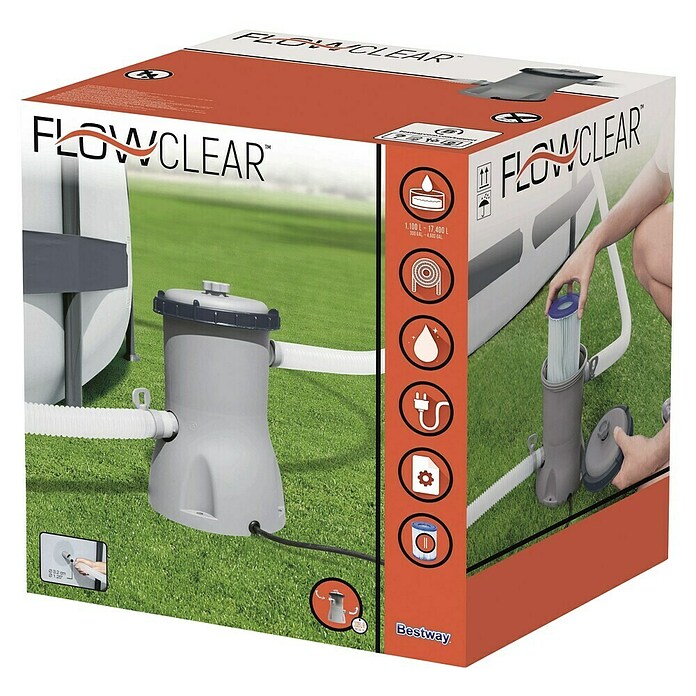 Bestway Filterpomp (Filtervermogen: 3 m³/u, Geschikt voor ...