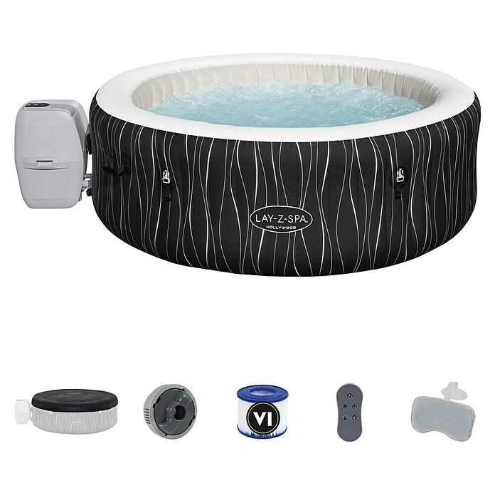 Bestway Lay-Z-Spa Opblaasbare jacuzzi Hollywood (Ø x h: 196 x 66 cm ...