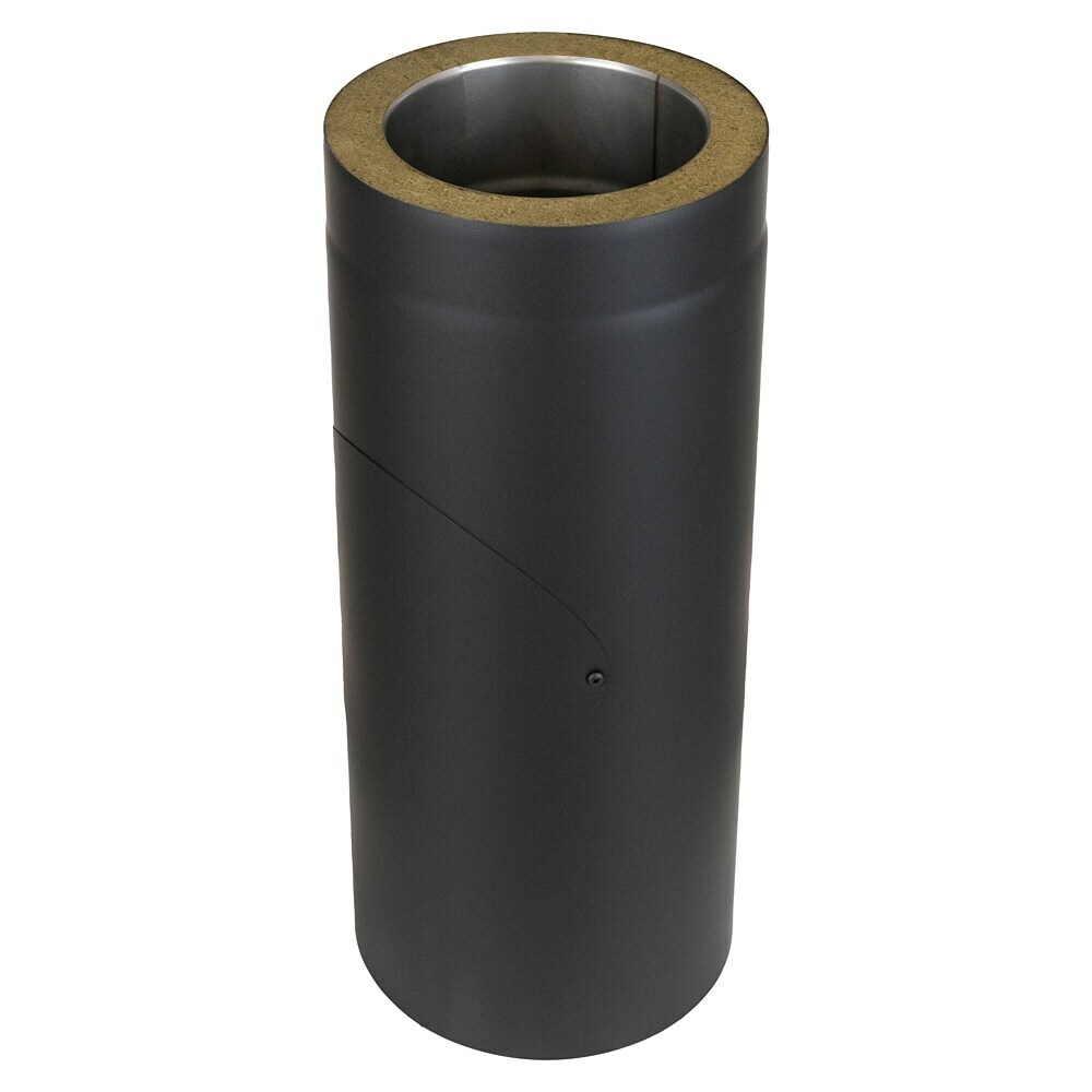 Ofenrohr - Ø x L: 150 x 500 mm, Senotherm lackiert, Schwarz, Mit ...