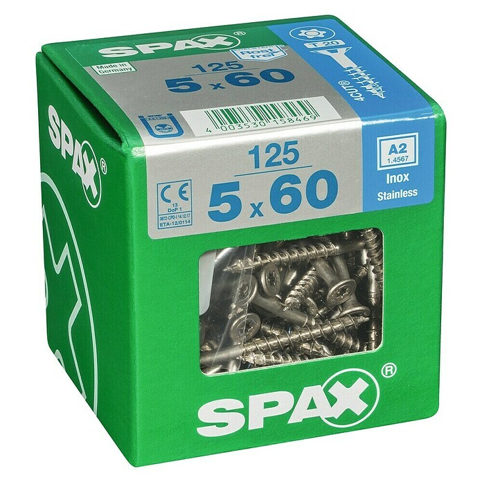SPAX Senkkopfschrauben T-Star plus Ø x L: 5 x 60 mm (Rostfrei, TORX ...