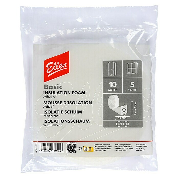 Tochtband (Wit, Lengte: 10 m, Breedte: 12 mm) | BAUHAUS