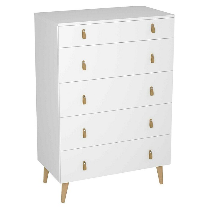 Meka Block Cómoda K-691 (L x An x Al: 48 x 80 x 119 cm, Blanco poro ...