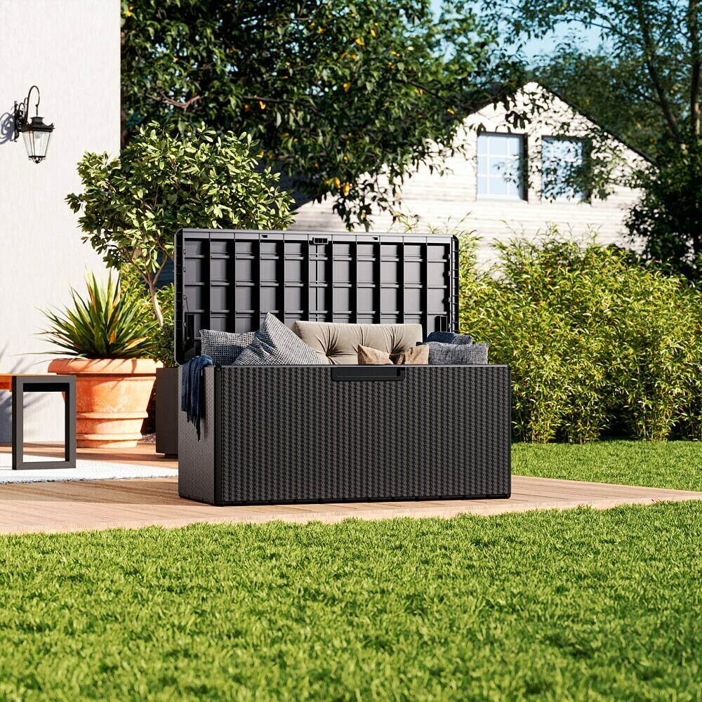 Toomax Gartenbox Portofino - 124 x 55 x 56 cm, Kunststoff, Anthrazit ...