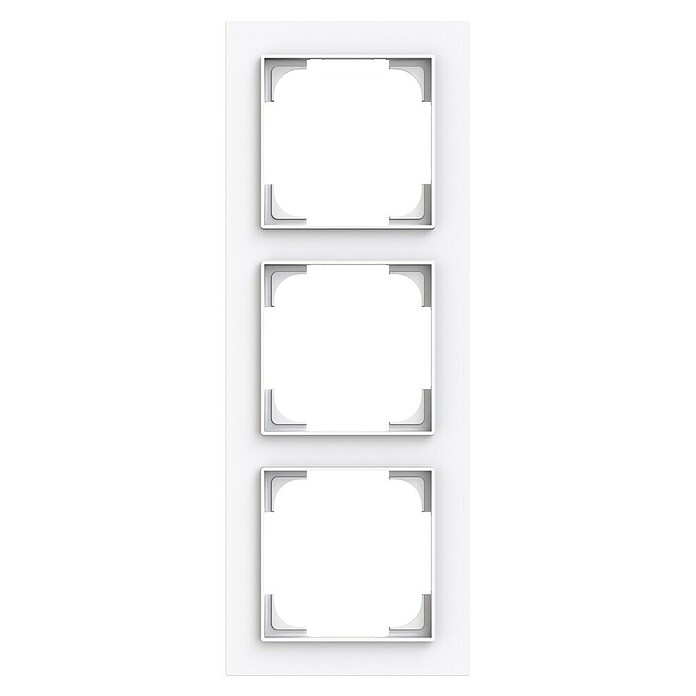 Busch-Jaeger Art Linear Abdeckrahmen 1723-44G (Studioweiß, Ausführung ...