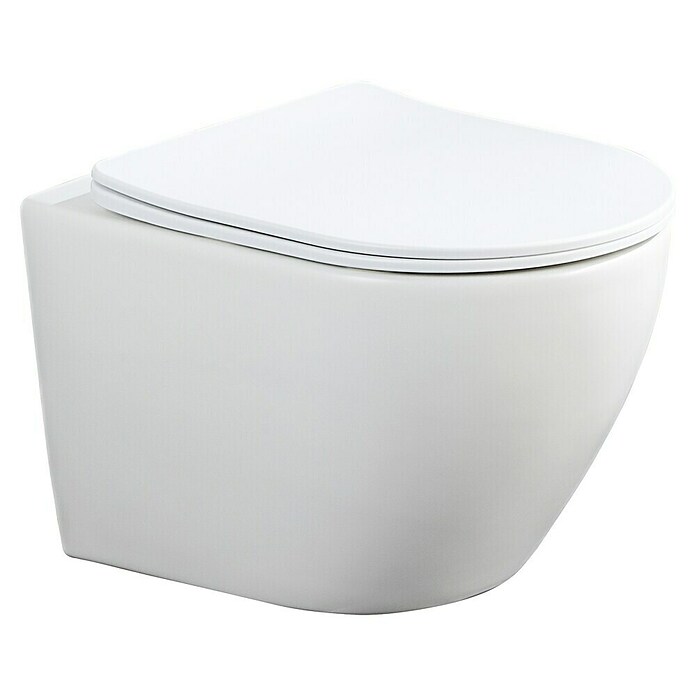 Set WC suspendido Cristal Pisa (Sin borde de descarga, Negro, 2 pzs ...