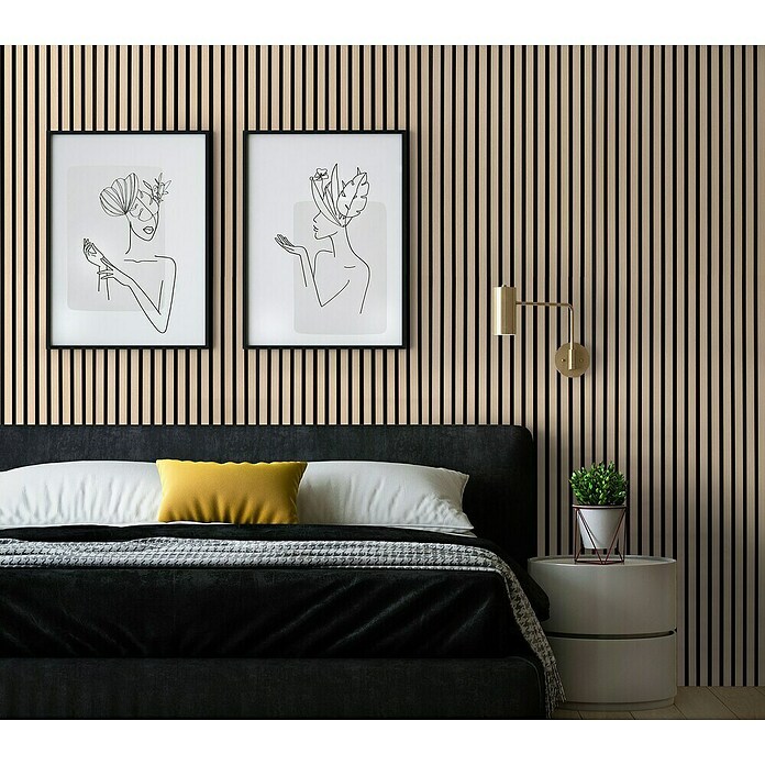 Panel acústico decorativo (244 x 60,5 x 2,2 cm, Roble claro) | BAUHAUS