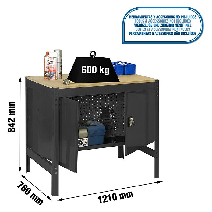 Simonrack Simonwork Banco de trabajo BT0 Cabinet (L x An: 76 x 121 cm ...