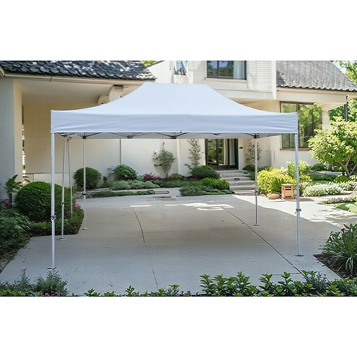 Carpa plegable Galh (An x Pr: 300 x 450 cm, Color del techo: Blanco ...