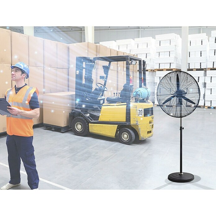 Purline Venty Standventilator Metablast (Schwarz, 75 cm, 190 cm) | BAUHAUS