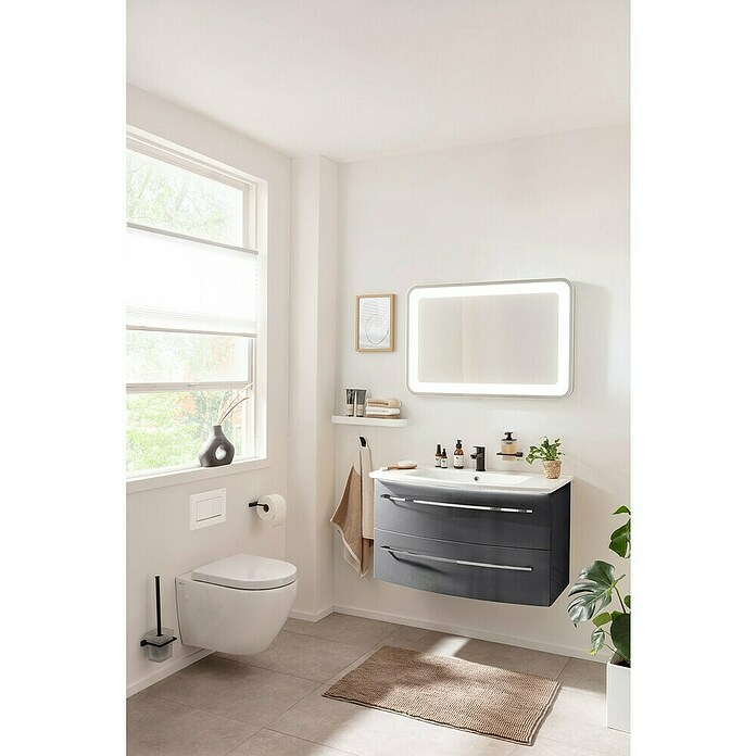 Camargue Badmöbel-Set (Grafit, Glänzend, 90 cm, 4 -tlg., 11,3 W) | BAUHAUS