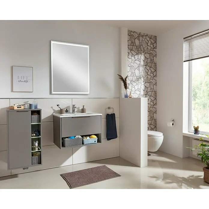 Fackelmann B.Paris Midischrank - B x T x H: 47 x 32 x 84,2 cm, Anschlag ...