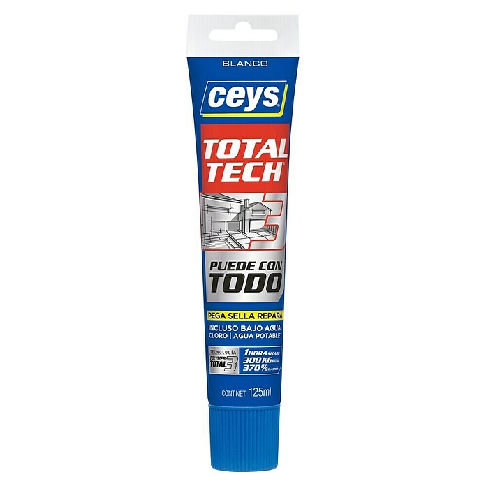 Ceys Adhesivo y sellador Total-Tech (Blanco, 125 ml) | BAUHAUS