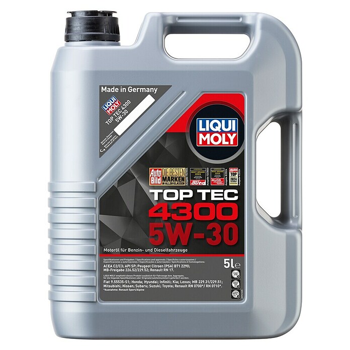 Liqui Moly Motoröl Top Tec 4300 (5 l, 5W-30) | BAUHAUS