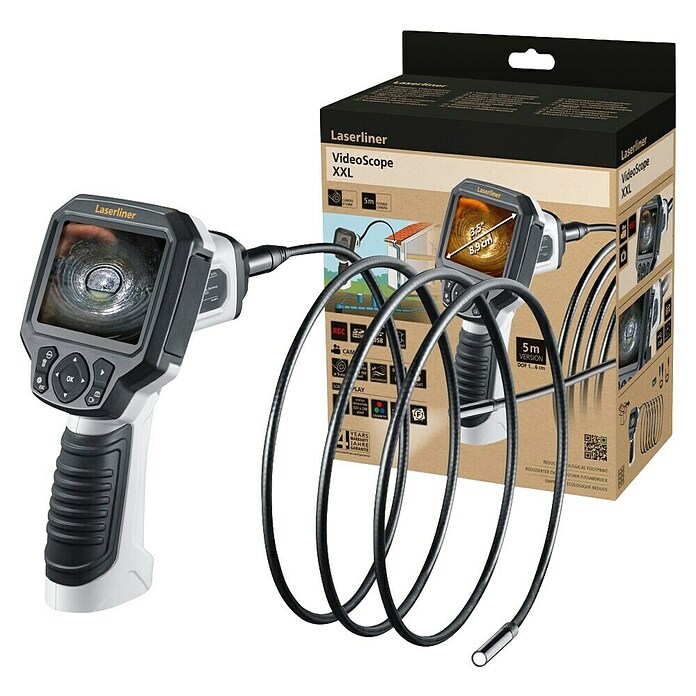 Laserliner Endoskopska kamera VideoScope XXL (Dolžina: 130 mm, 4 LED na glavi kamere ...