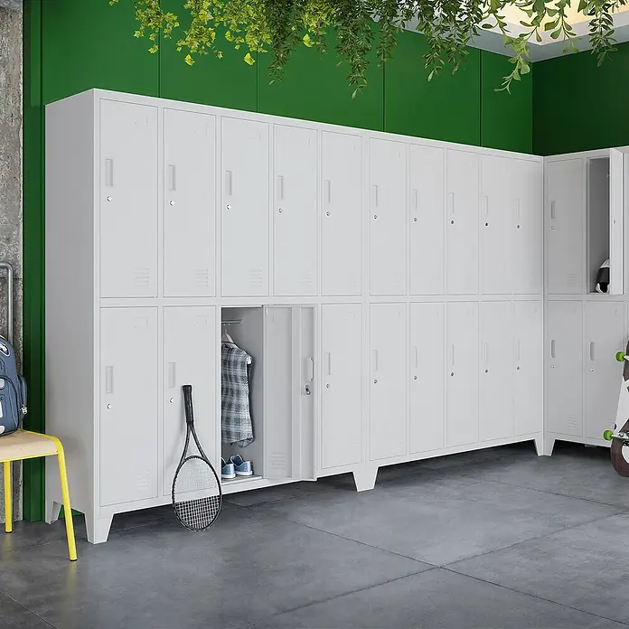 Jan Nowak Spind Bartek - B x T x H: 136 x 45 x 172 cm, Grau online ...