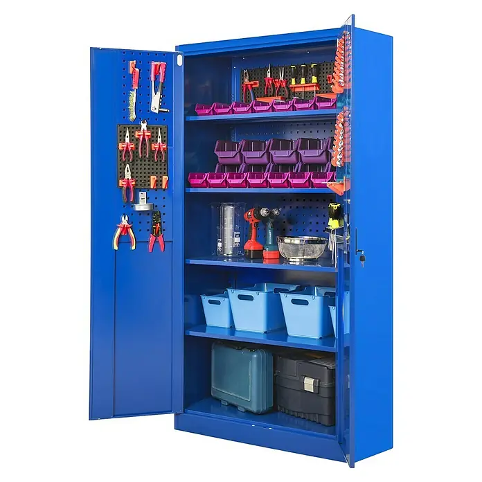 Jan Nowak Werkzeugschrank Bruno - H x B x T: 185 x 92 x 50 cm, Blau ...