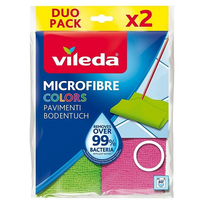 Vileda Microfibre Bodentuch Colors Duo Pack (2 Stk.) | BAUHAUS