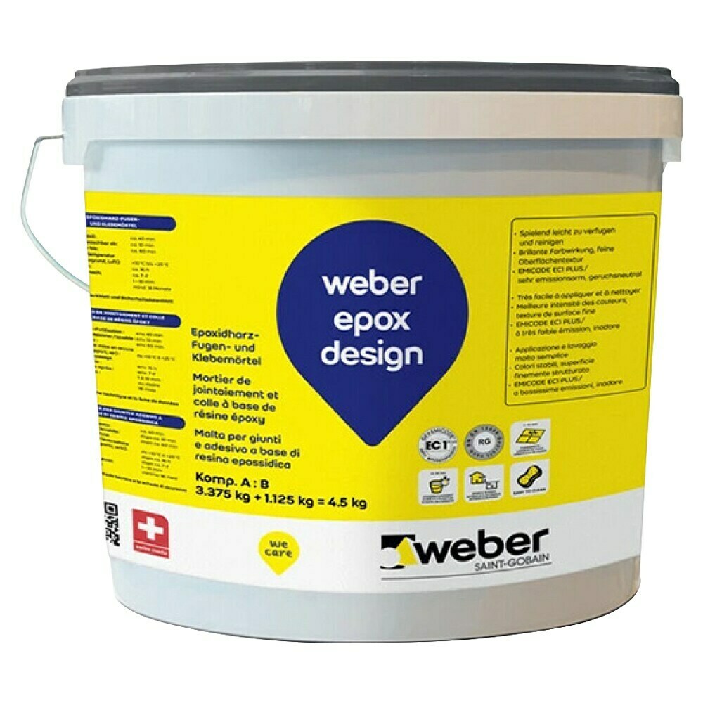 SG Weber Résine Epoxy Mortier de jointoiement et colle weberepox design ...