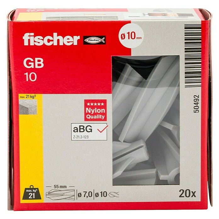 Fischer Moznik za plinski beton GB 10 (Premer zidnega vložka: 10 mm ...