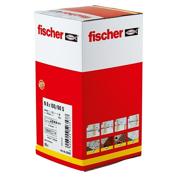 Fischer Spijkerpluggen (Diameter plug: 8 mm, Pluglengte: 100 mm, 50 st ...