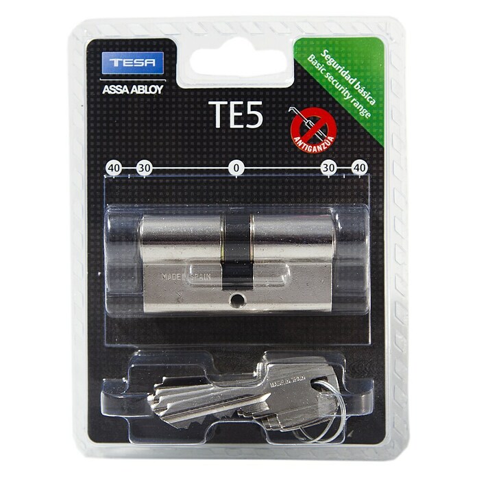 Tesa Assa Abloy Cilindro de perfil T5 Leva corta (Longitud total ...