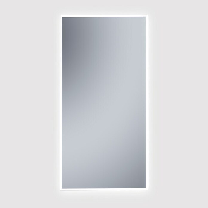 Espejo con luz LED Elegant (An x Al: 45 x 90 cm, Blanco frío ...