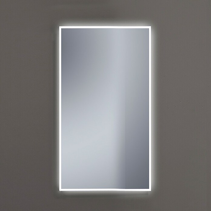 Espejo con luz LED Elegant (An x Al: 45 x 90 cm, Blanco frío ...