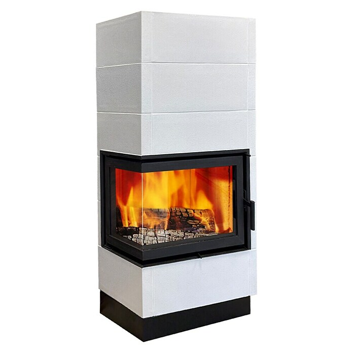 Domofire Kamin na drva Erfurt, lijevi (6 kW, Bijelo - crna) | BAUHAUS