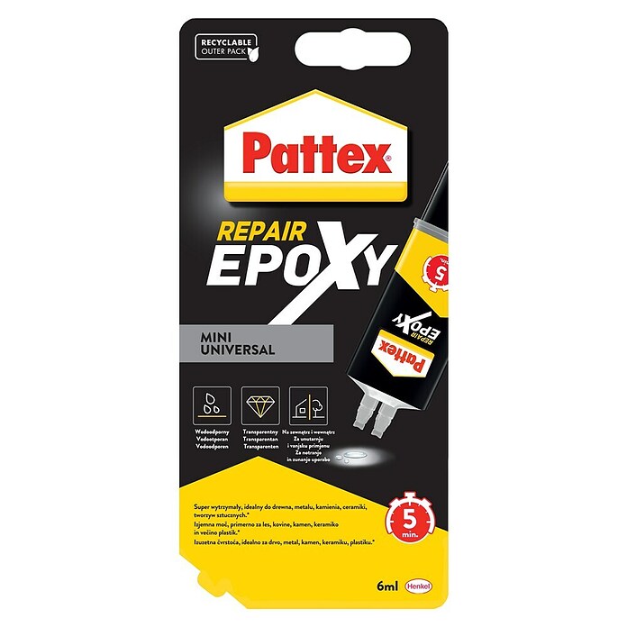 Pattex Dvokomponentno ljepilo Repair Epoxy (6 g) | BAUHAUS