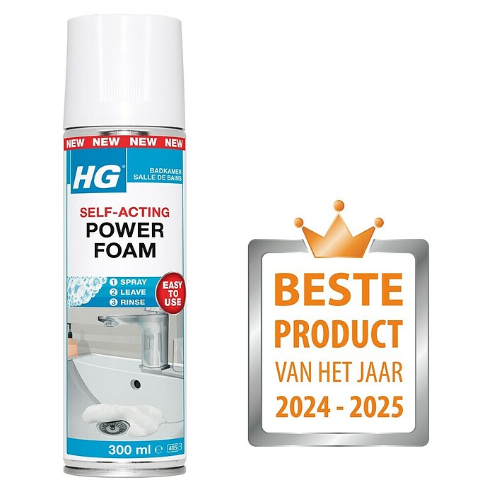 HG Actieve schuimreiniger Power Foam Badkamer (300 ml) | BAUHAUS