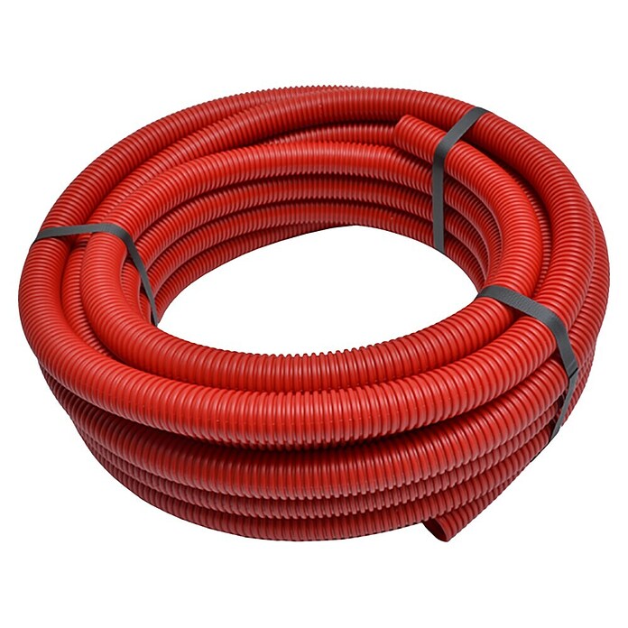 Flexibele buis PE - mantelbuis (Kunststof, Rood, Ø x l: 25 mm x 10 m ...