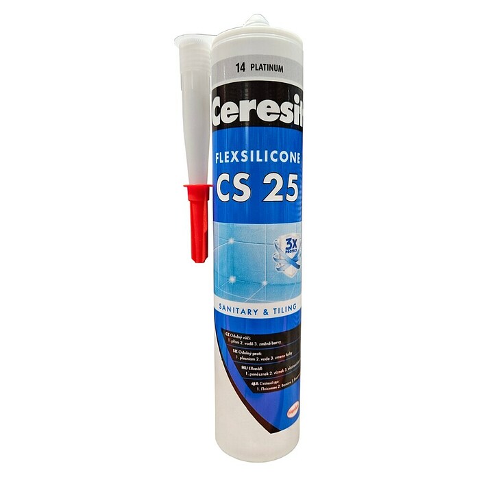 Ceresit Sanitarni silikon CS25 (Srebrno siva, 280 ml) | BAUHAUS
