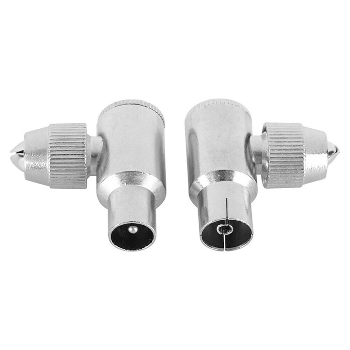 Q-Link Coax haakse connector, female en male (Metaal, 2 st.) | BAUHAUS