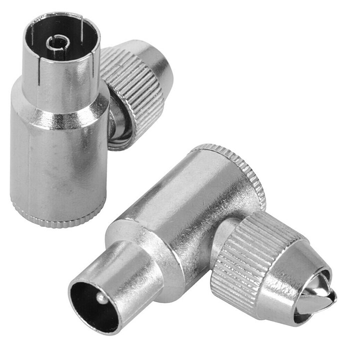 Q-Link Coax haakse connector, female en male (Metaal, 2 st.) | BAUHAUS
