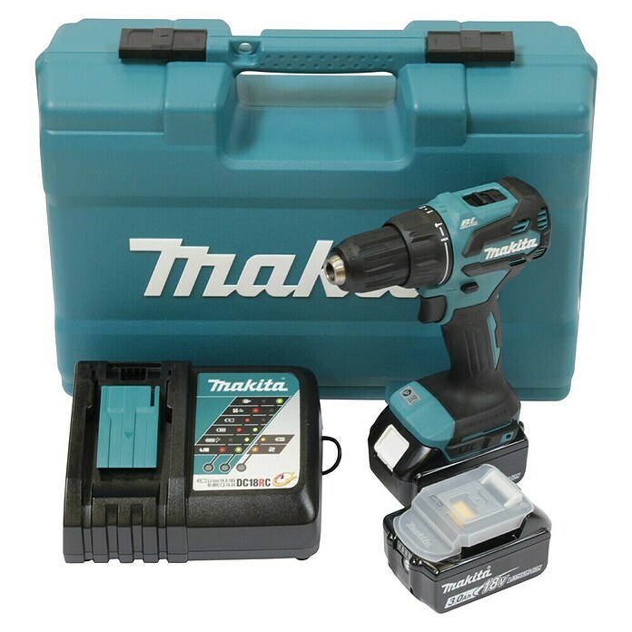 Makita LXT 18V Akku-Schlagbohrschrauber DHP490RFX3 (18 V, 2 Akkus) | BAUHAUS