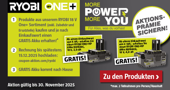 Verwunderlich Ryobi Akku Aktion Ebenbild