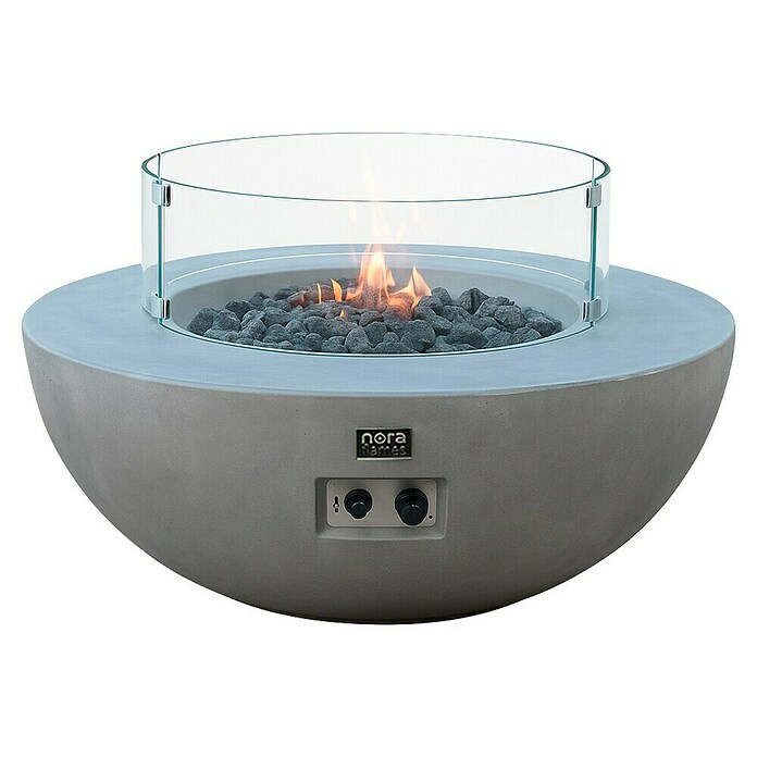 Nora Flames Estufa de exterior Colima (16 kW, Altura: 40 cm, Gris ...