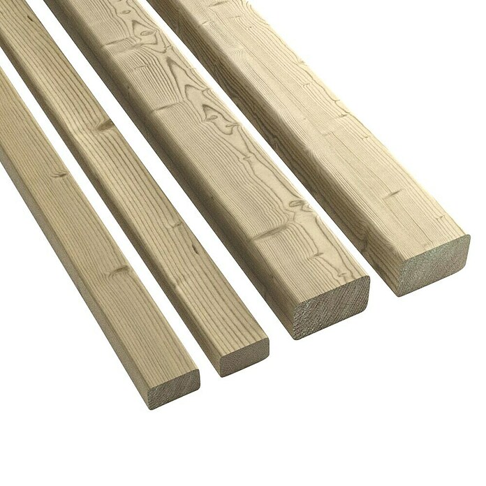 Holzlatte (L x B x S: 199 x 7,5 x 5 cm, Fichte, Olivbraun) | BAUHAUS