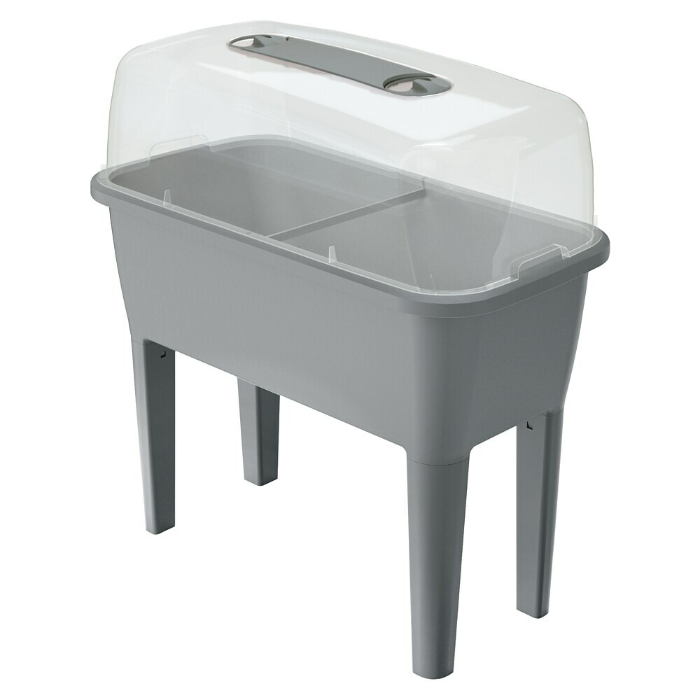 Hochbeet Respana Planter Set - Steingrau, 77 x 58 x 96,3 cm, Kunststoff ...