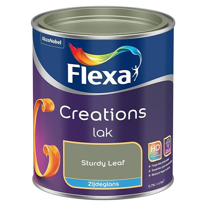 Flexa Creations Kleurlak (Sturdy Leaf, Zijdeglans, 750 ml, Op ...